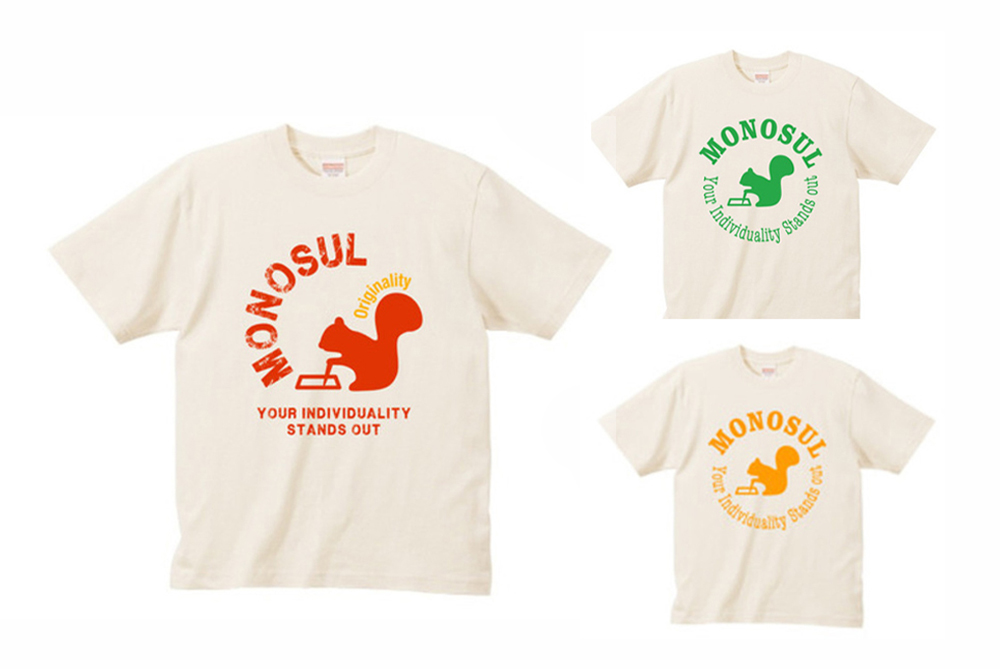 Monosul / モノスルさまPR用Tシャツロゴデザイン担当 - イラストレーター＆テキスタイルデザイナーOrie Kawamura